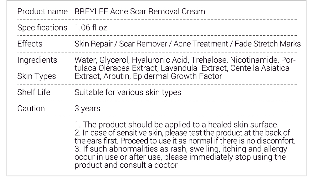 BREYLEE Acne Cream Scar Repair Gel Pimple Acne Treatments Scar Acne Remove Cream Fade Marks ...