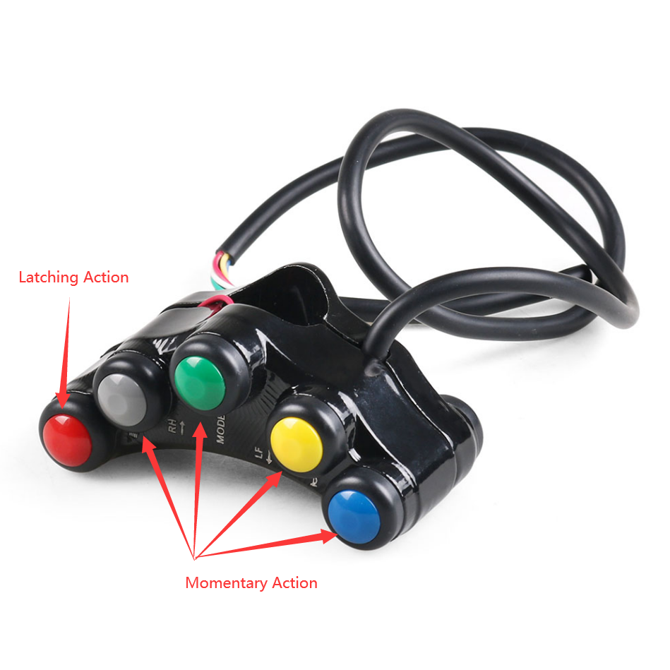 7 Buttons Motorcycle Switches Race Bikes Motorcross 22mm Handlebar ...