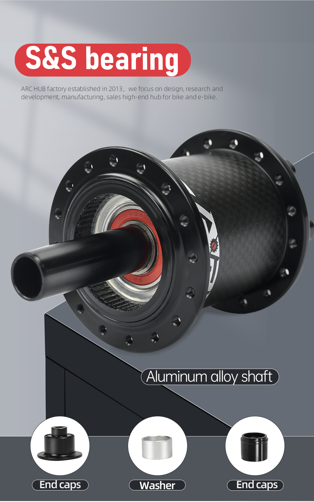 ARC MT010F/R PRO Blue and Golden 32 Holes Carbon Fibre MTB Hub Shimano ...