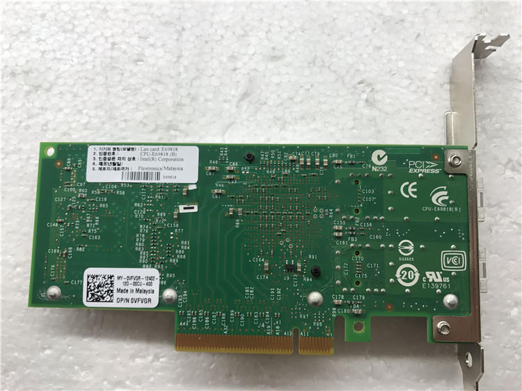 Original DELL X520-DA2 0XYT17 0942V6 0VFVGR 10Gb Dual Port 10 Gigabit ...