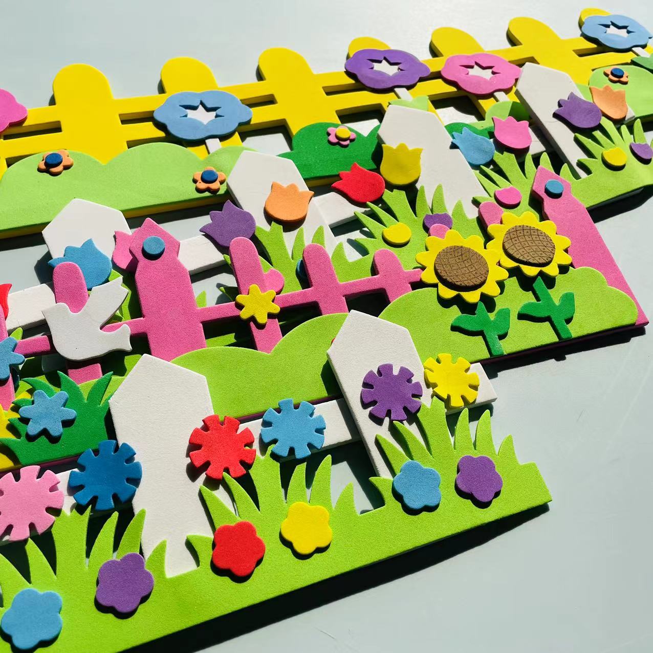 EVA Foam fence Craft 3D Wall Decoration classroom blackboard notice ...