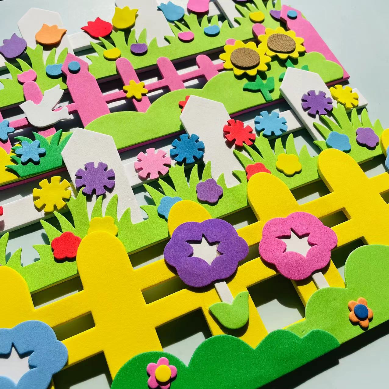 EVA Foam fence Craft 3D Wall Decoration classroom blackboard notice ...