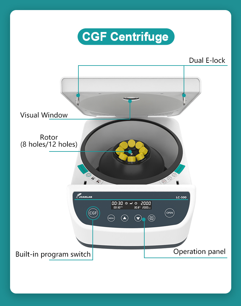 JOANLAB Prp Centrifuge Machine Cgf Plasma Centrifuge Laboratory For 2/5/10ml Blood Collection ...