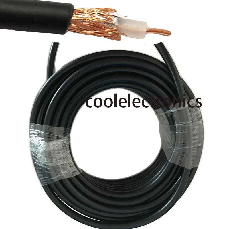 30m / 50m RG58 50-3 RF Coaxial cable RG-58 RG58 Antenna Connector Wires ...