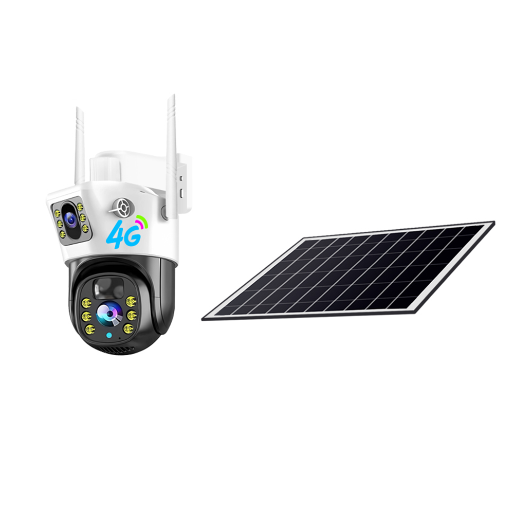 V380 Pro 4G Dual Lens Solar Power CCTV Camera No Need Wifi Outdoor ...
