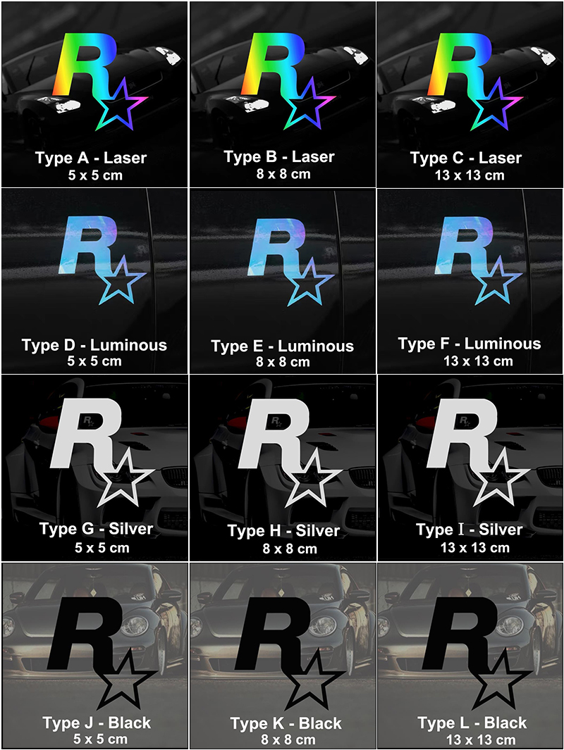 Laser Reflective Car Stickers Auto Body Decal Automobiles Styling ...