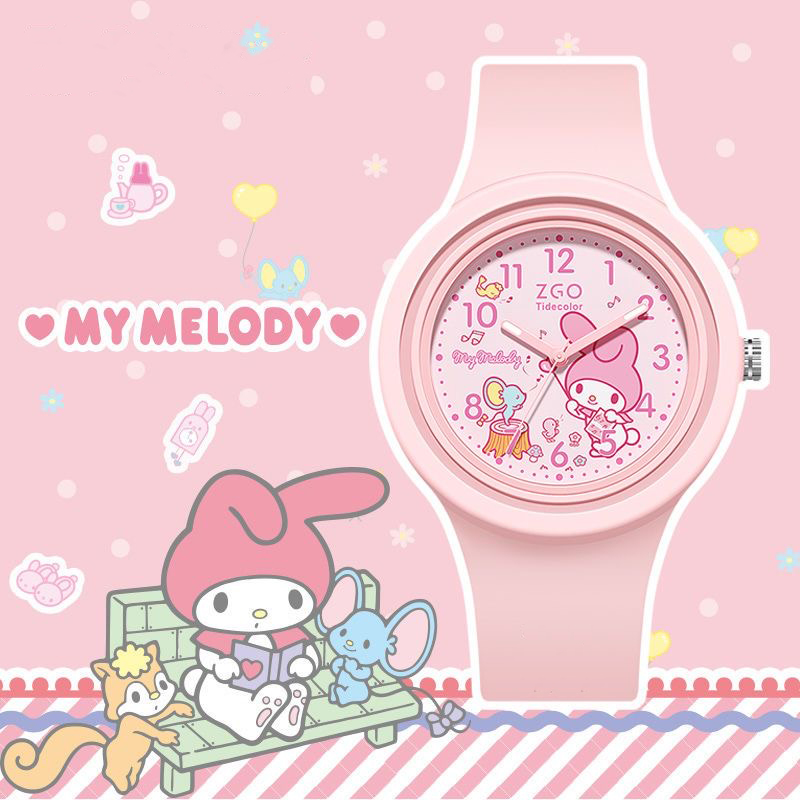 Sanrio Cartoon My Melody Watch Cute Kuromi Students Quartz Watch ...
