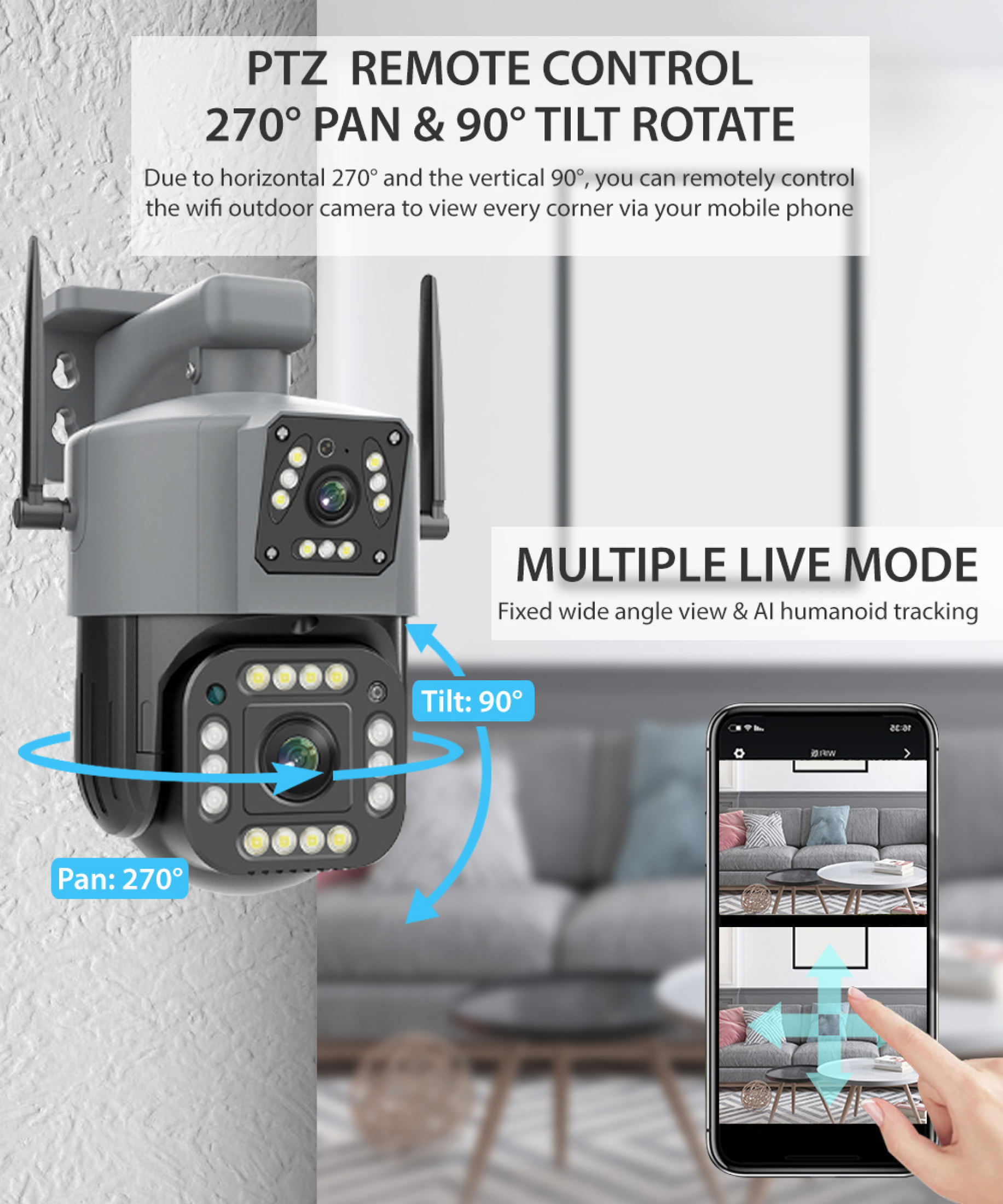 V380 Pro V10 6mp Dual Lens Cctv Wireless Wifi Connect To Cellphone Ip66 ...