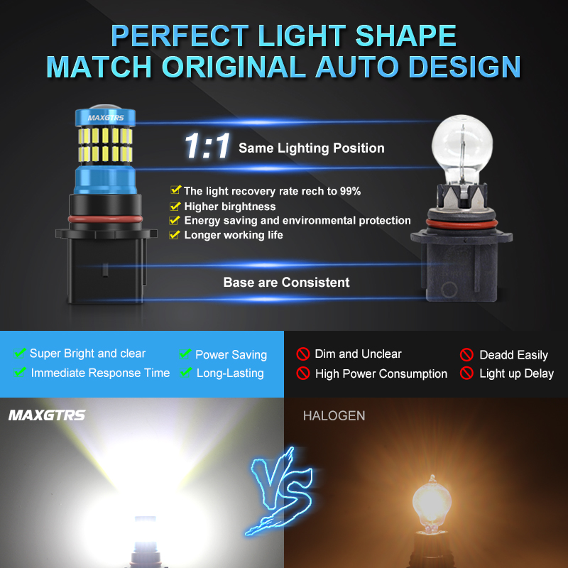 MAXGTRS 2x P13w Sh23w Psx26w 4014 3030 Led Drl Auto Fog Lamps Canbus ...