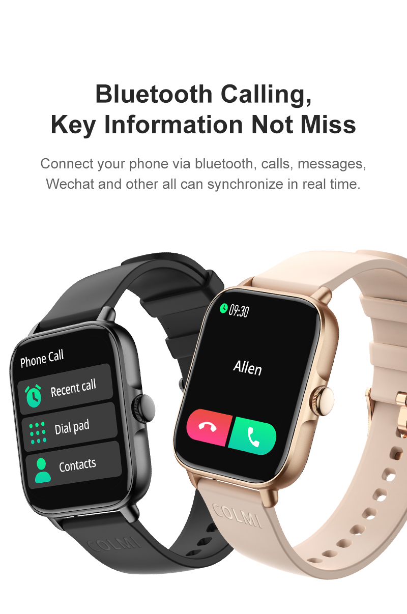 COLMI P28 Plus Smart Watch Blood Pressure 230mAh Long Battery Bluetooth Calling IP67 Waterproof ...