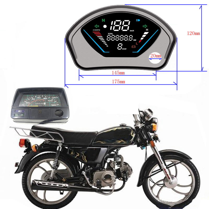 Suitable for HONDA cd70 JL70 Motorcycle Electronic Speedometer LED ...