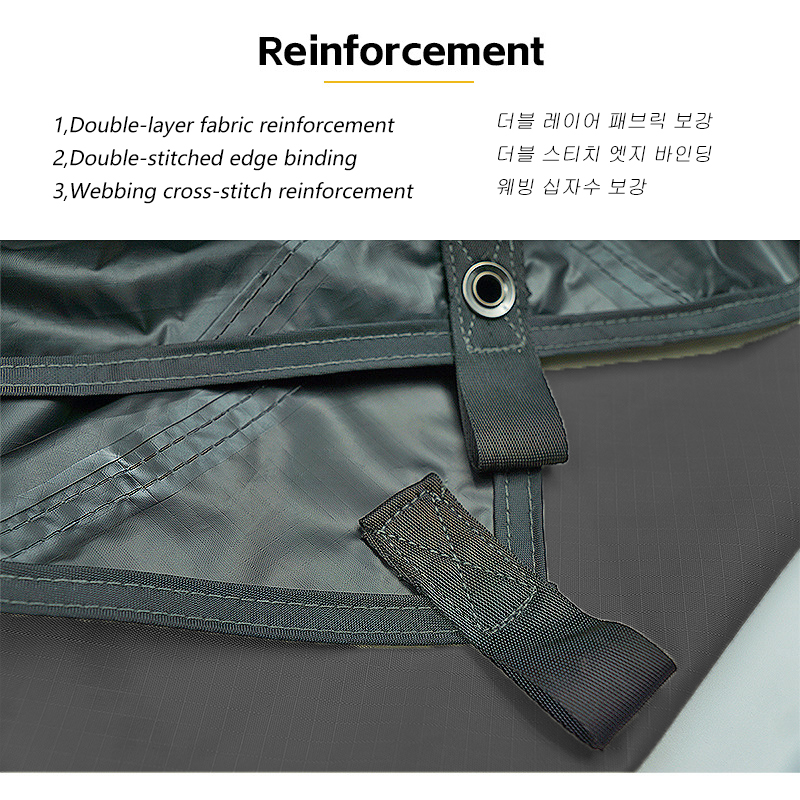 Black Coating Tarp Outdoor Camping Waterproof Flysheet 4x4 Tent Fly 3x3 ...