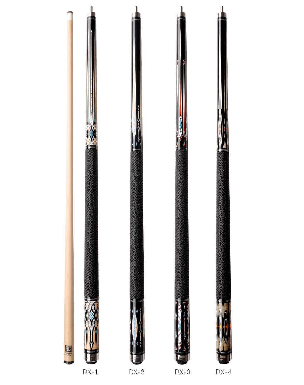 FURY Crical Pool Cue Stick with 12.5mm Tip Maple Shaft and leather grip ...