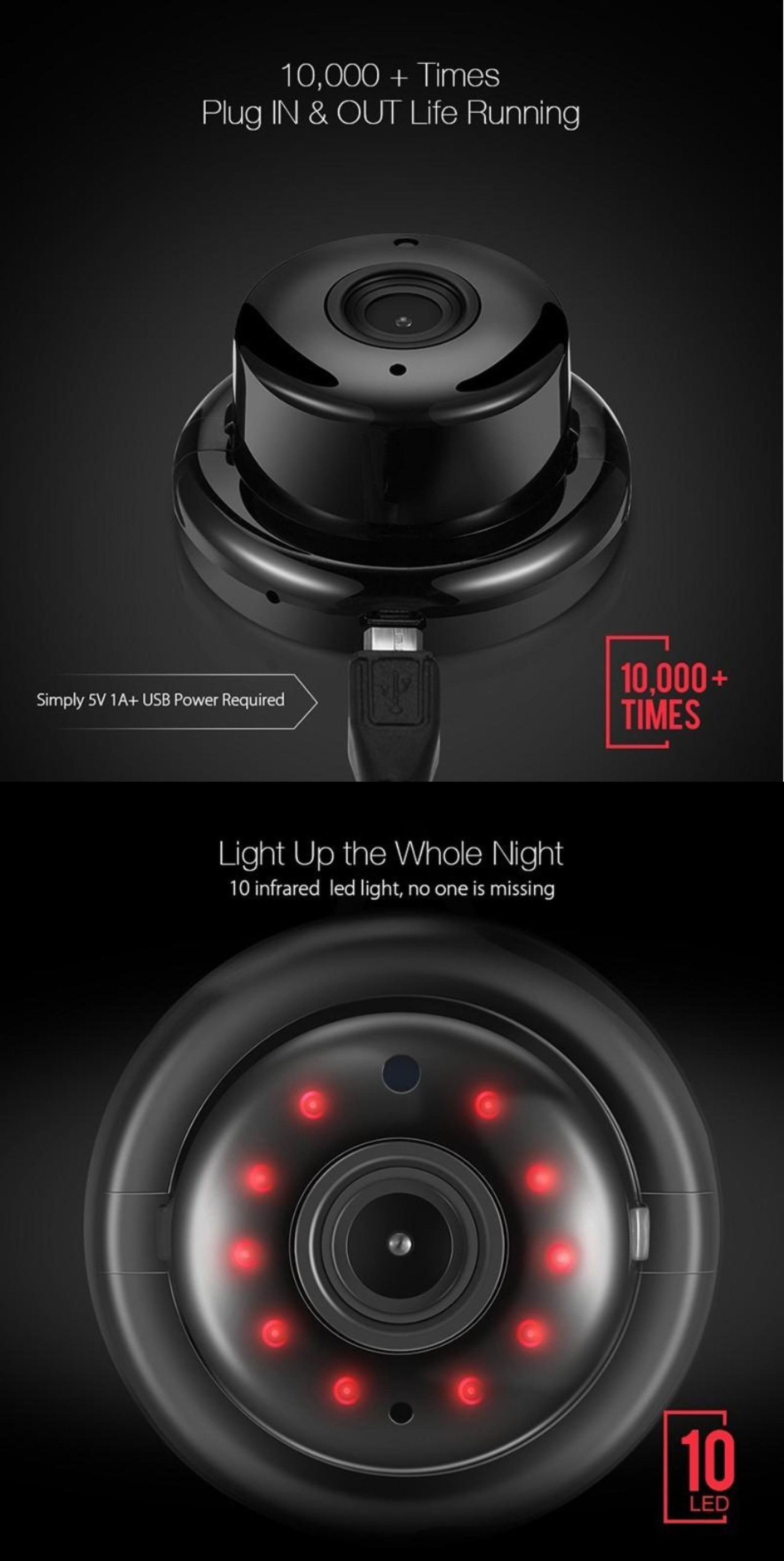 V380 Pro Mini Camera Smart Hd 1080P Night Vision Two-Way Audio Home ...