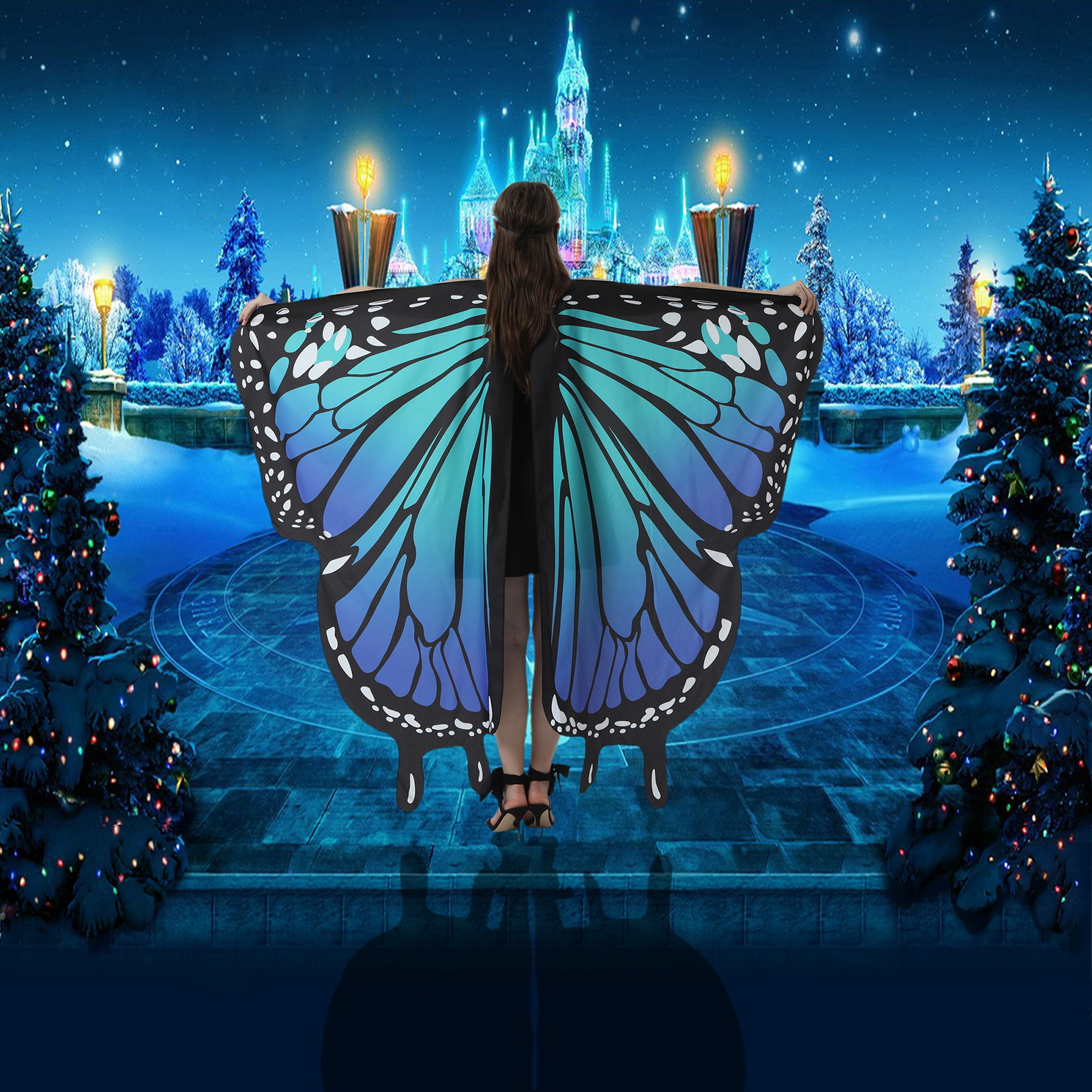 WT.B Adult Butterfly Wing Costume Bright and Vibrant Butterfly Wing ...
