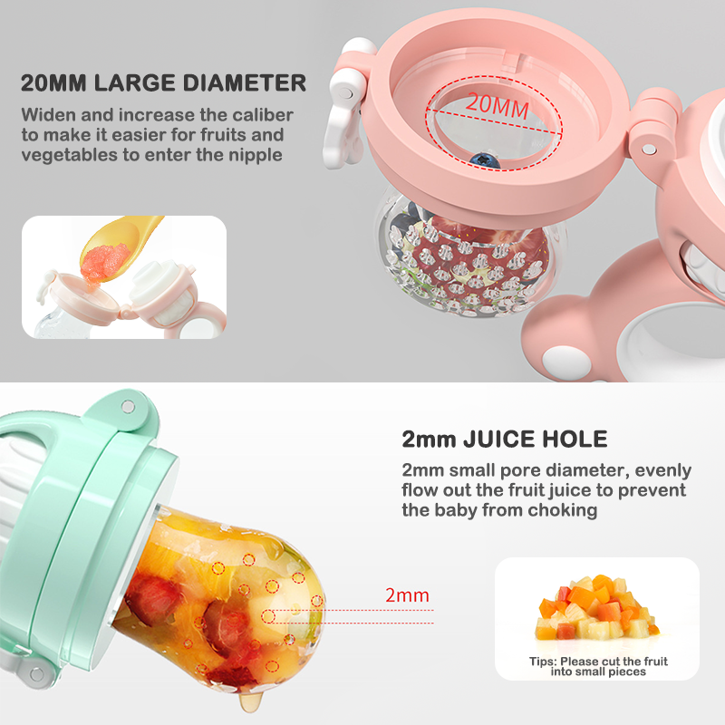 Fruit Feeder Pacifier BPA Free Silicone Baby Pacifier Fruit Feeder With ...