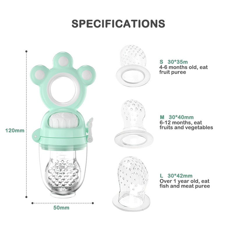Fruit Feeder Pacifier BPA Free Silicone Baby Pacifier Fruit Feeder With ...