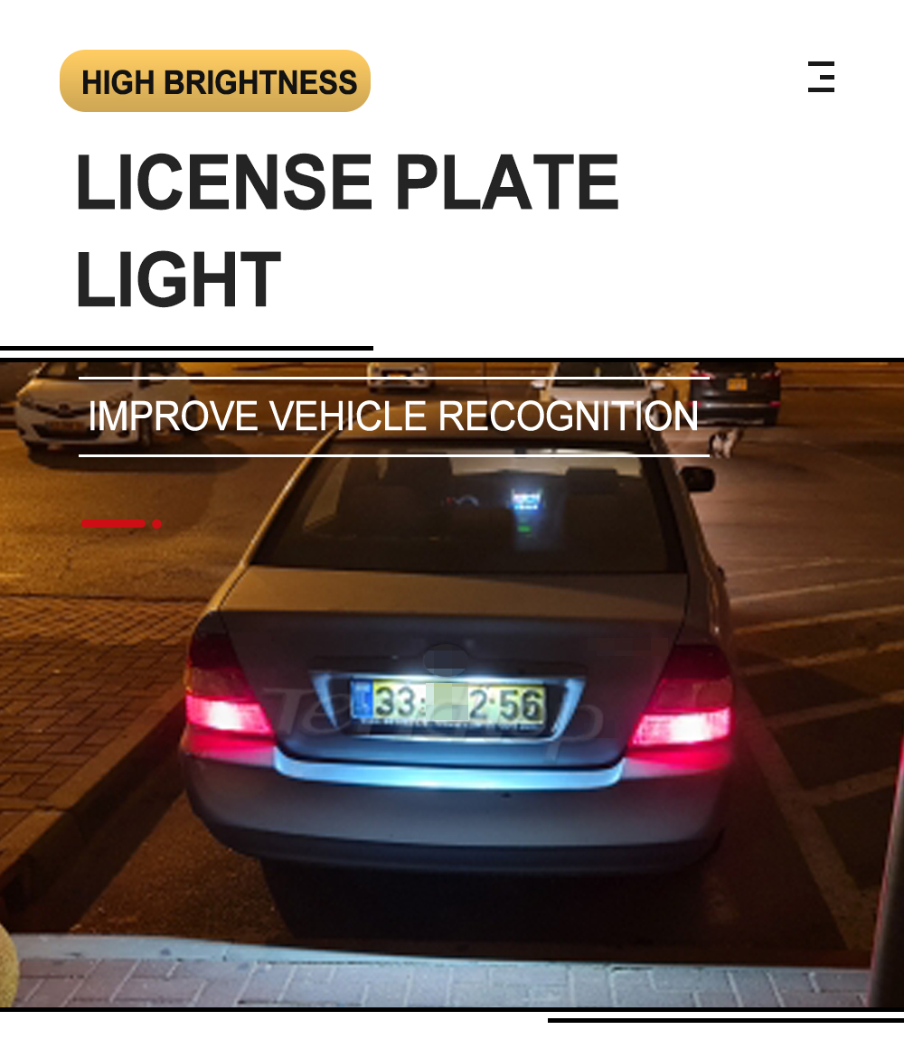 2pcs Pack TOYOTA VIOS PREVIA WISH ALPHARD Estima License Plate Light ...