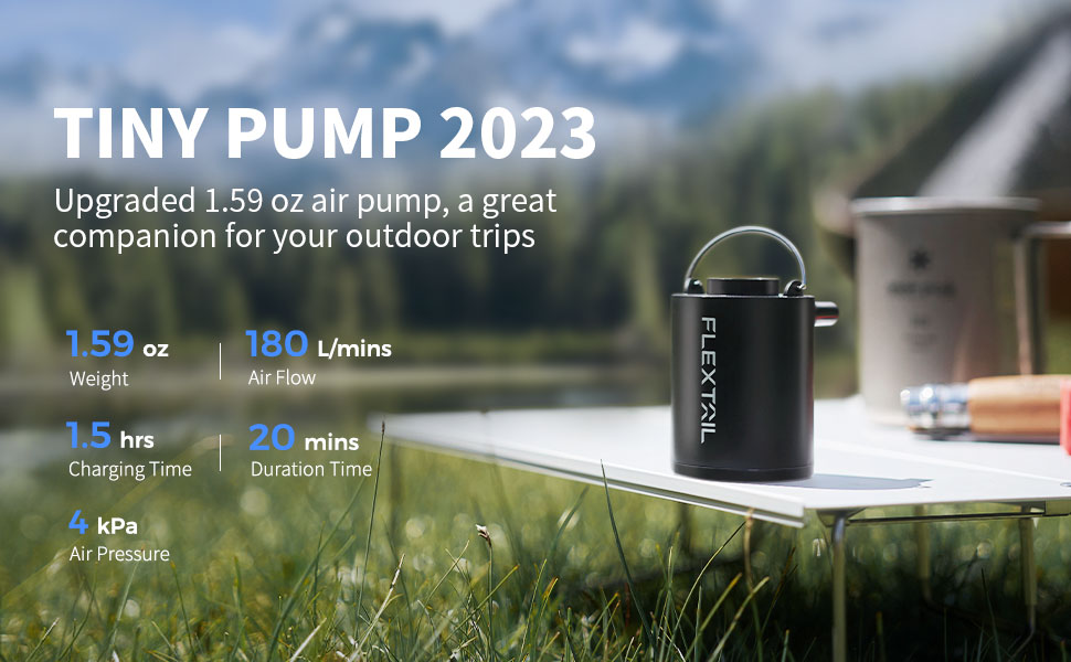 FLEXTAIL Tiny Pump X 2024 Outdoor Ultralight Air Pump Portable Camping Mattress Air Bed ...