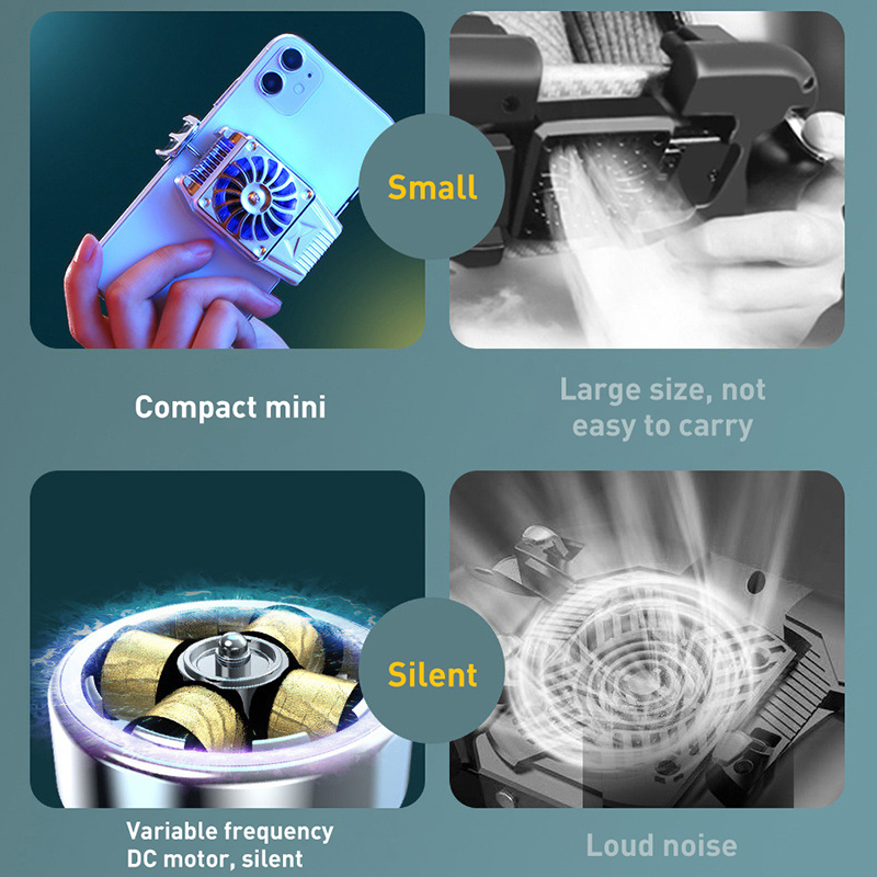 Air-Cooled Phone Radiator Chargeable Phone Gaming Cooler Portable ...