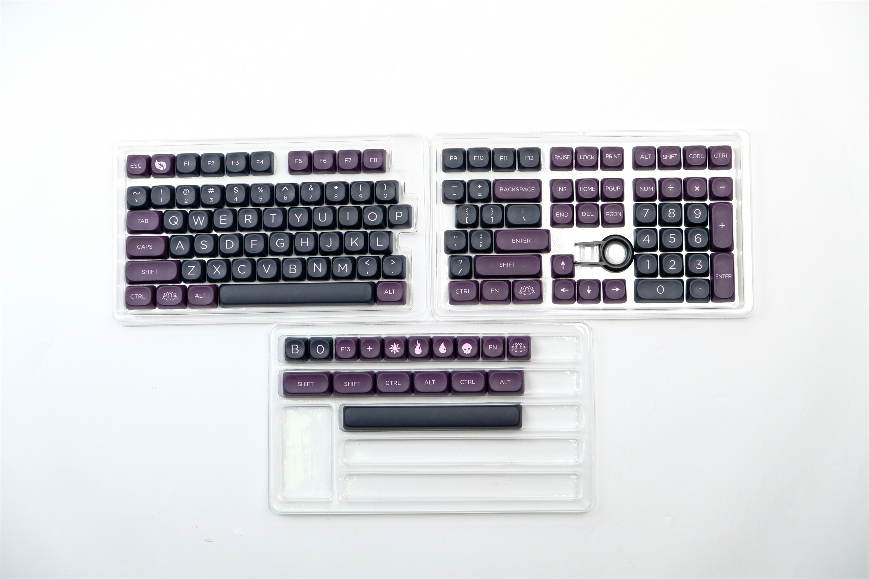 GMK black lotus keycaps, 126 Keys keycaps MOA Profile DYE-SUB ...