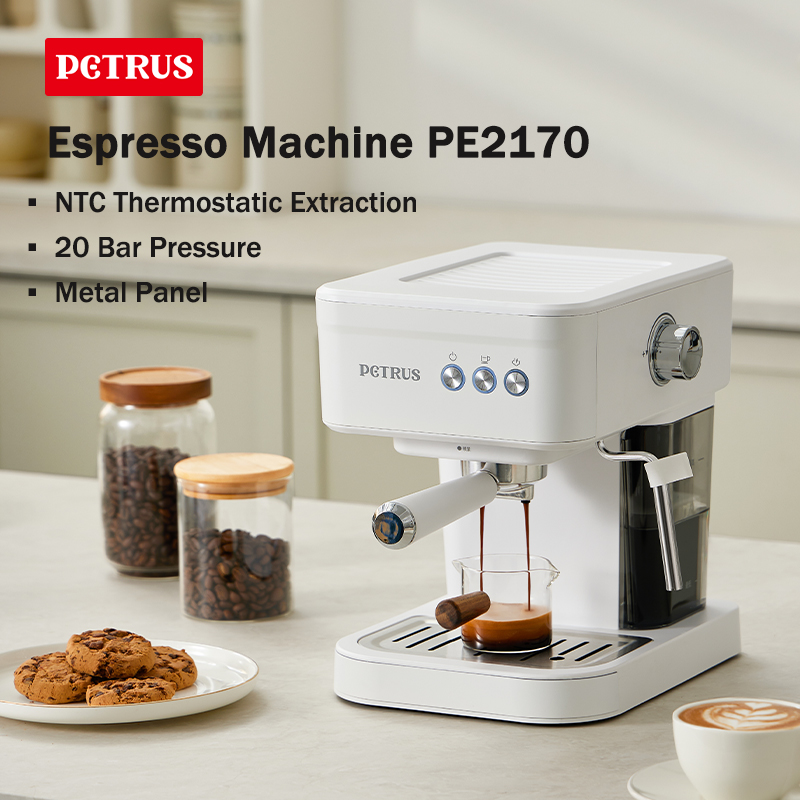 Petrus Espresso Coffee Maker 51MM 20 Bar with Metal Panel Powerful ...