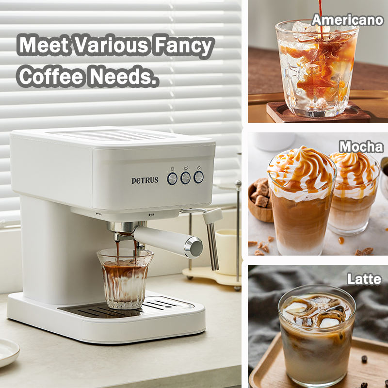 Petrus Espresso Coffee Maker 51MM 20 Bar with Metal Panel Powerful ...