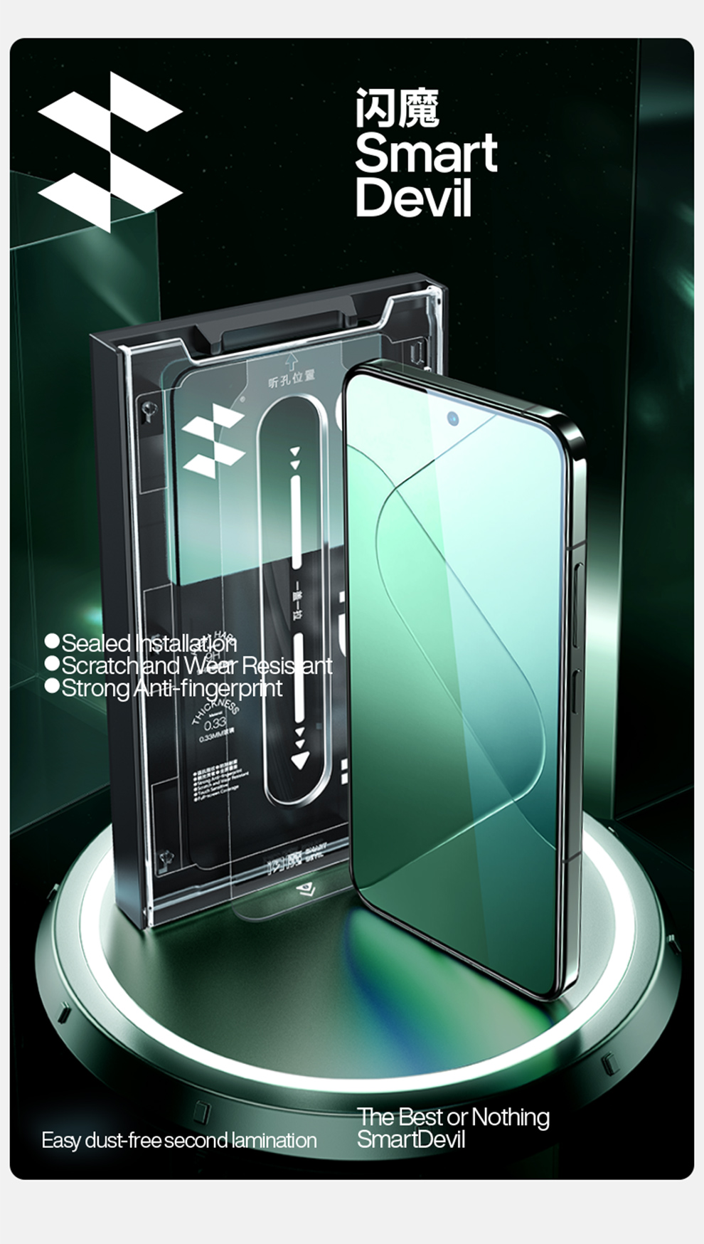 SmartDevil Quick Stick Tempered Glass Case For POCO X6 Pro/Xiaomi 14/13 ...