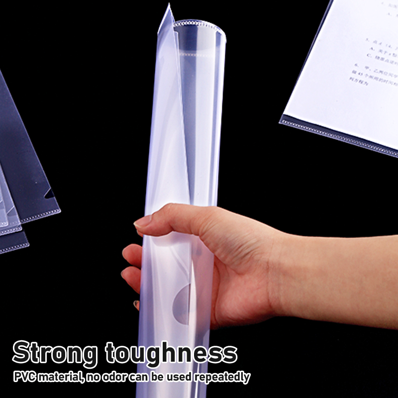 L type PP Soft Transparent File Folder Documents Paper A4Size Folder ...