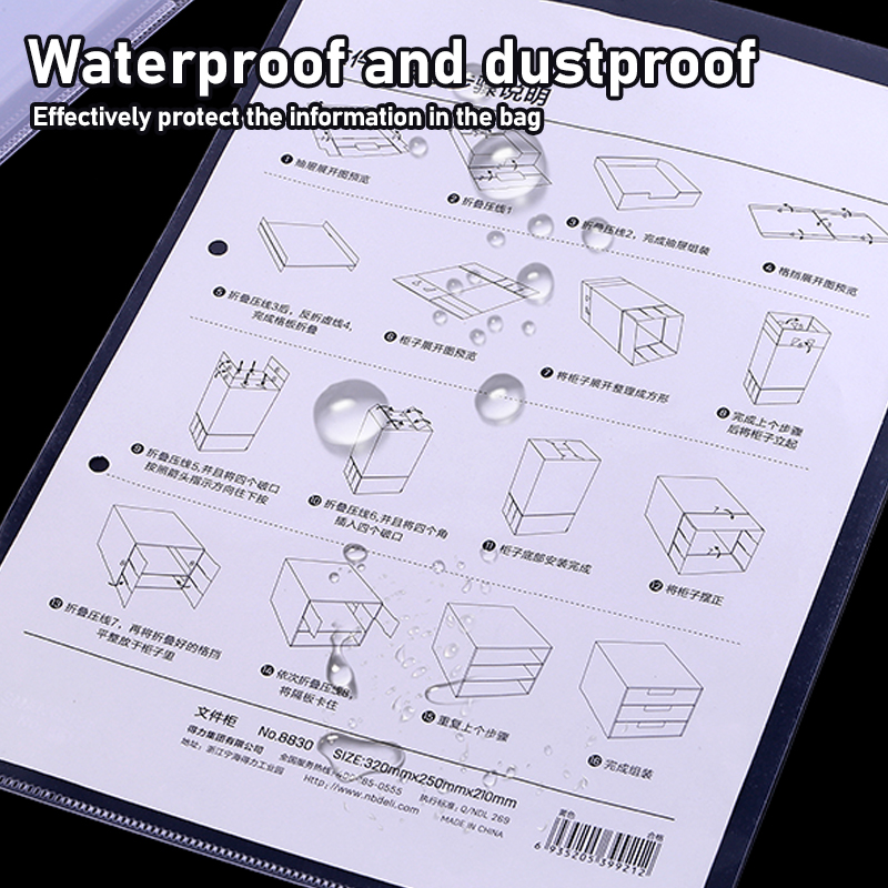 L type PP Soft Transparent File Folder Documents Paper A4Size Folder ...