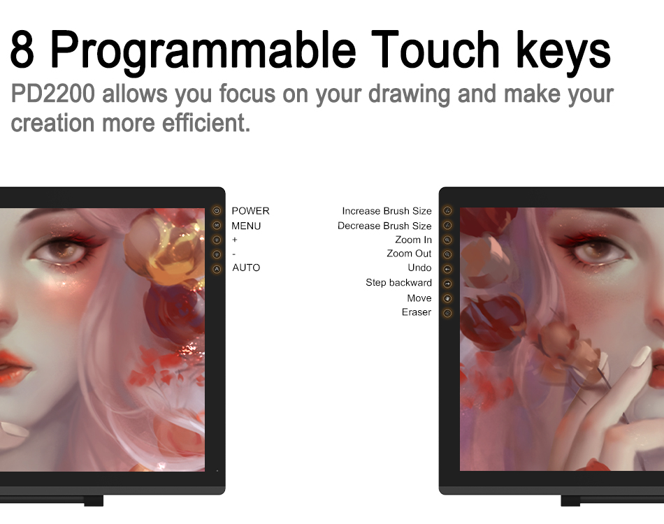 GAOMON PD2200 21.5 Inches 120%sRGB Graphic Drawing Tablet Monitor Pen ...