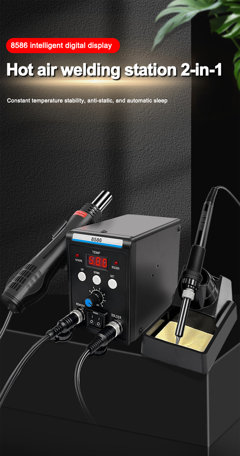 Soldering Station 2in1 Soldering Iron Heat Gun Hot Air Blower ...