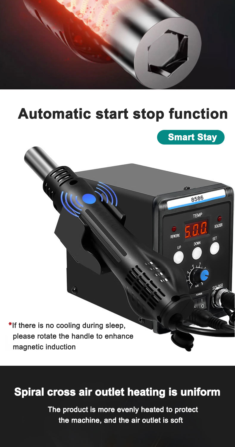 Soldering Station 2in1 Soldering Iron Heat Gun Hot Air Blower ...