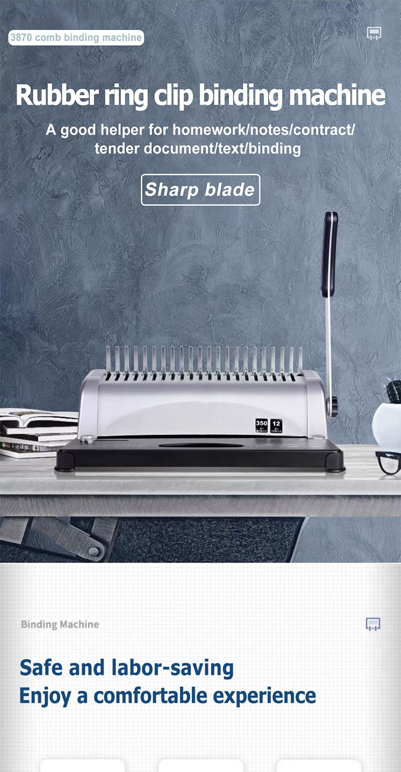 MIDOO Ring / Comb Binding Machine A3/A4 Size Binding Machine Office 21 ...