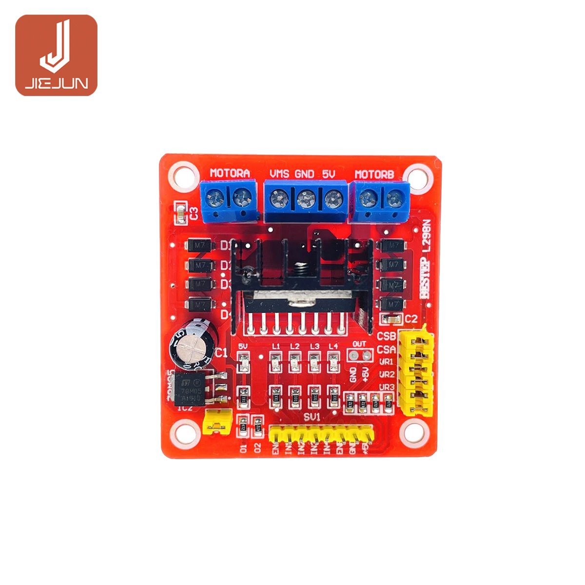 L298N DC Motor Driver Module Stepper Motor Board Dual H Bridge Max 20W ...