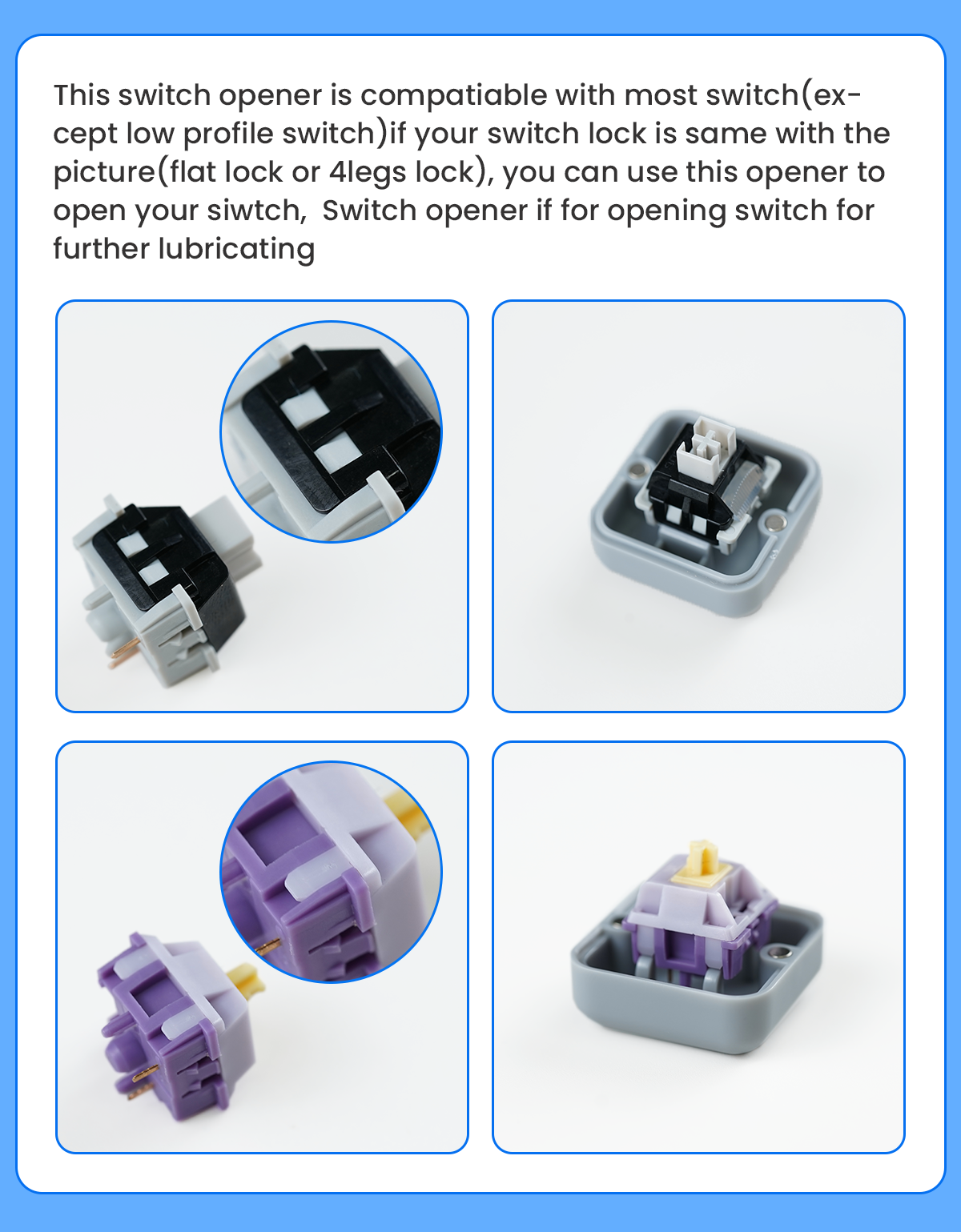 Mechanical Keyboard Tweezers Lube Tool Brush Switch Puller Opener Stem ...