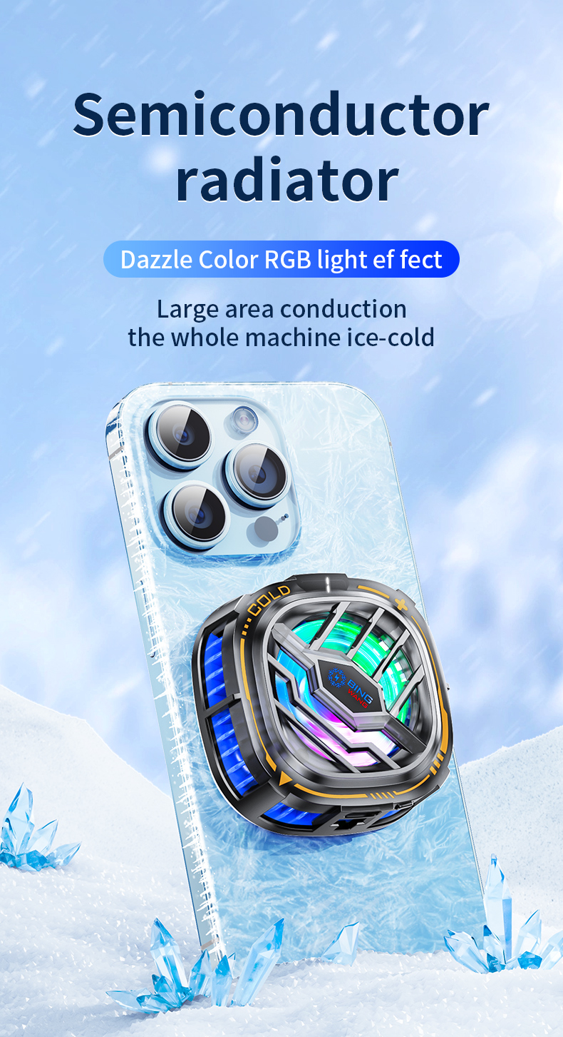 BlueWow X76 Semiconductor Rapid Cooling Radiator Turbo Hurricane Game Cooler Cell Phone Cooling ...