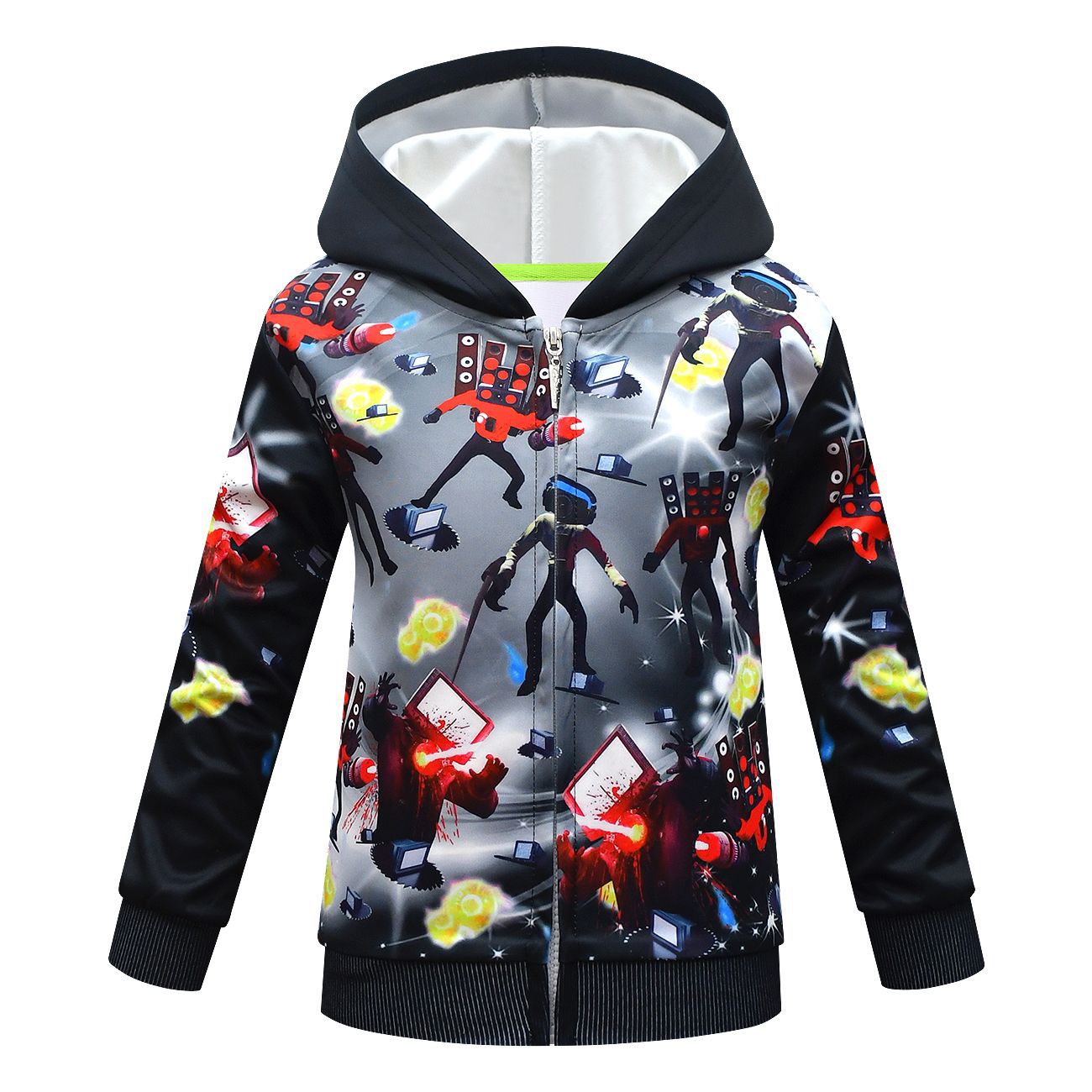 Boys Girls Long Sleeve Coat Skibidi Toilet Man Kids Jackets Tv Man ...