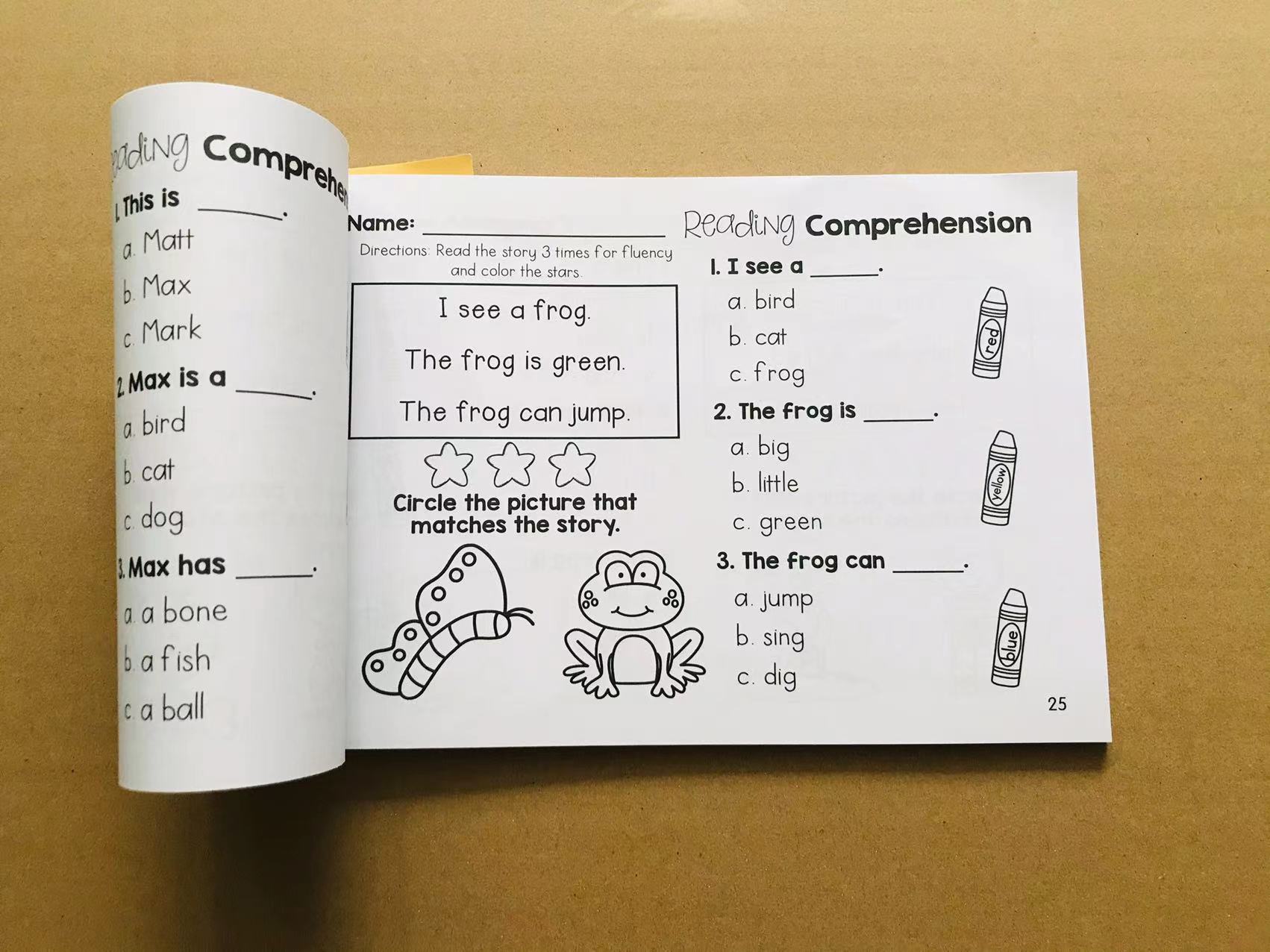 120Pages Preschool Children Comprehension Passages Reading Book English ...