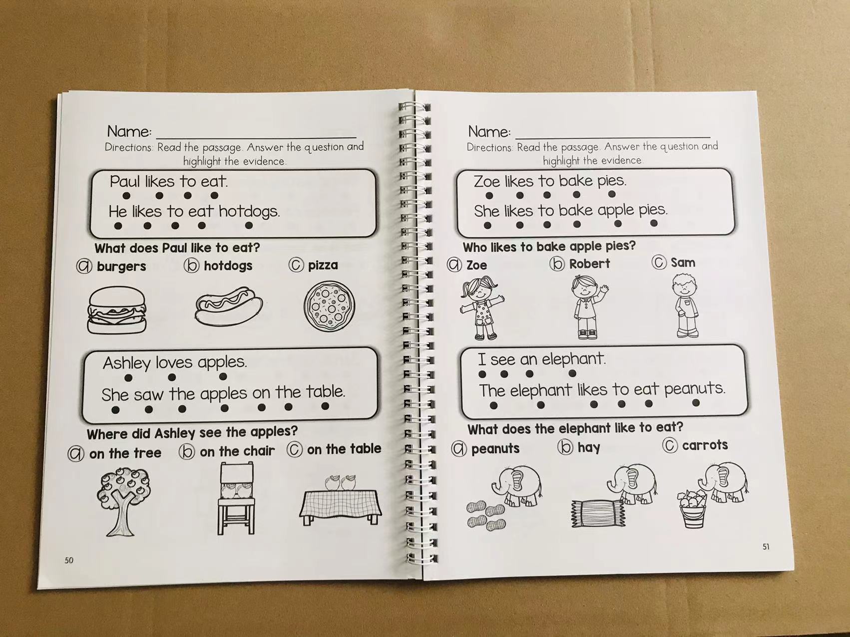 120Pages Children English Reading Comprehension Exercise Book ...
