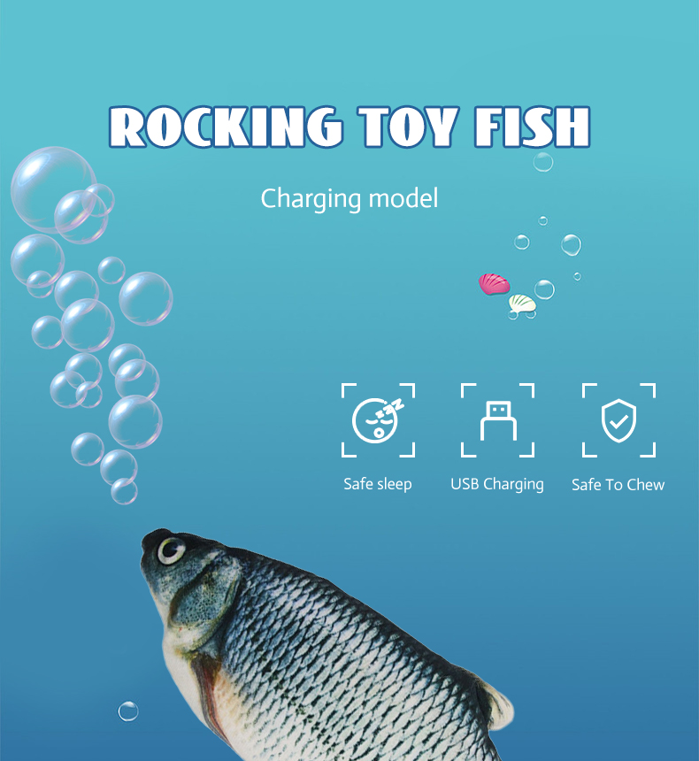 Electric Toy Fish Swing Fish Simulation Fish Coax Baby Artifact Baby ...