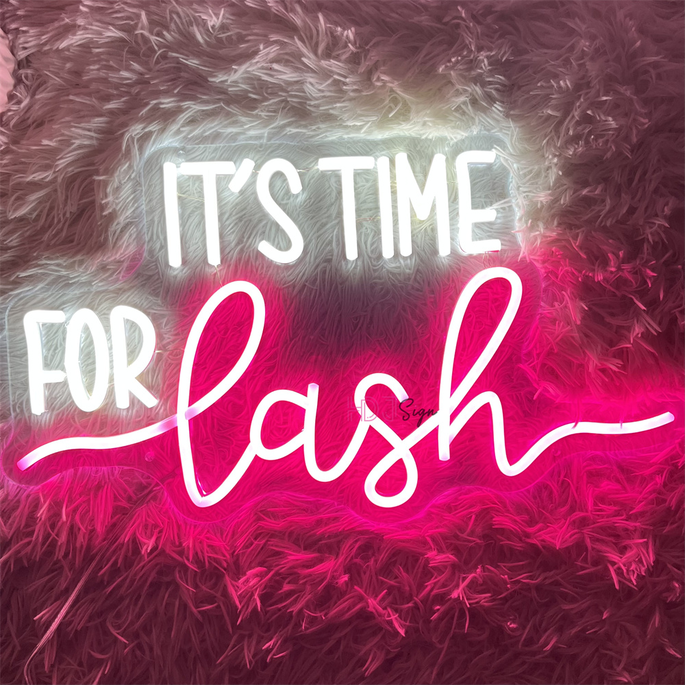 Neon Led Sign It's Time for Lash Beauty Room Wall Decor Custom Neon ...