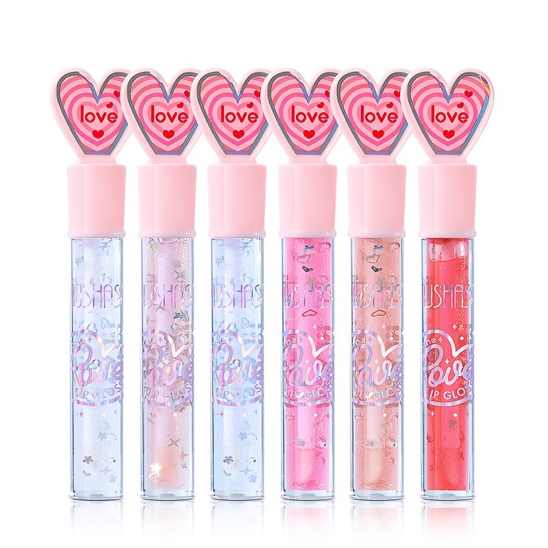 6 Colors Liquid Matte Lip Gloss Love Mirror Lip Gloss Water Gloss ...