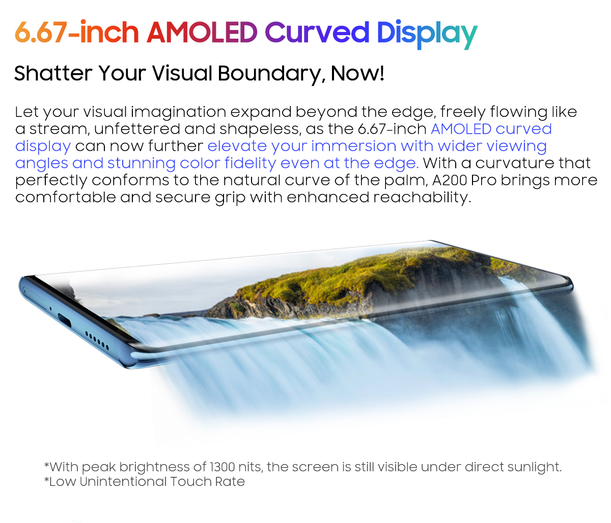 Blackview A200 Pro Curved Screen Smartphone (6.67'' / 12GB RAM + 256GB ...