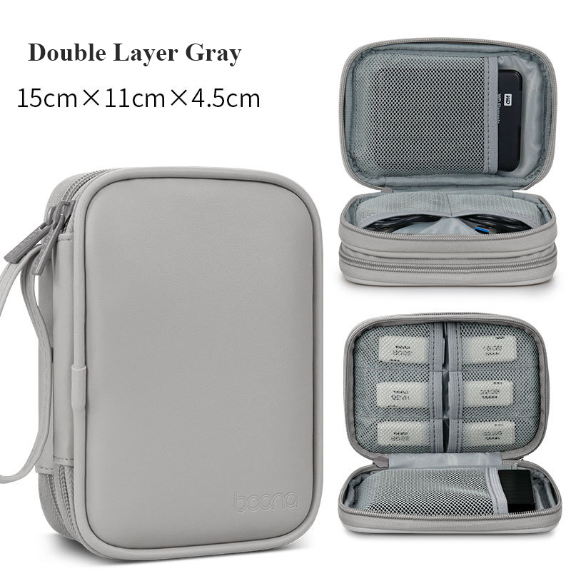 PU Leather External Hard Disk Organizer Bag 2.5 inches Hard Drive ...