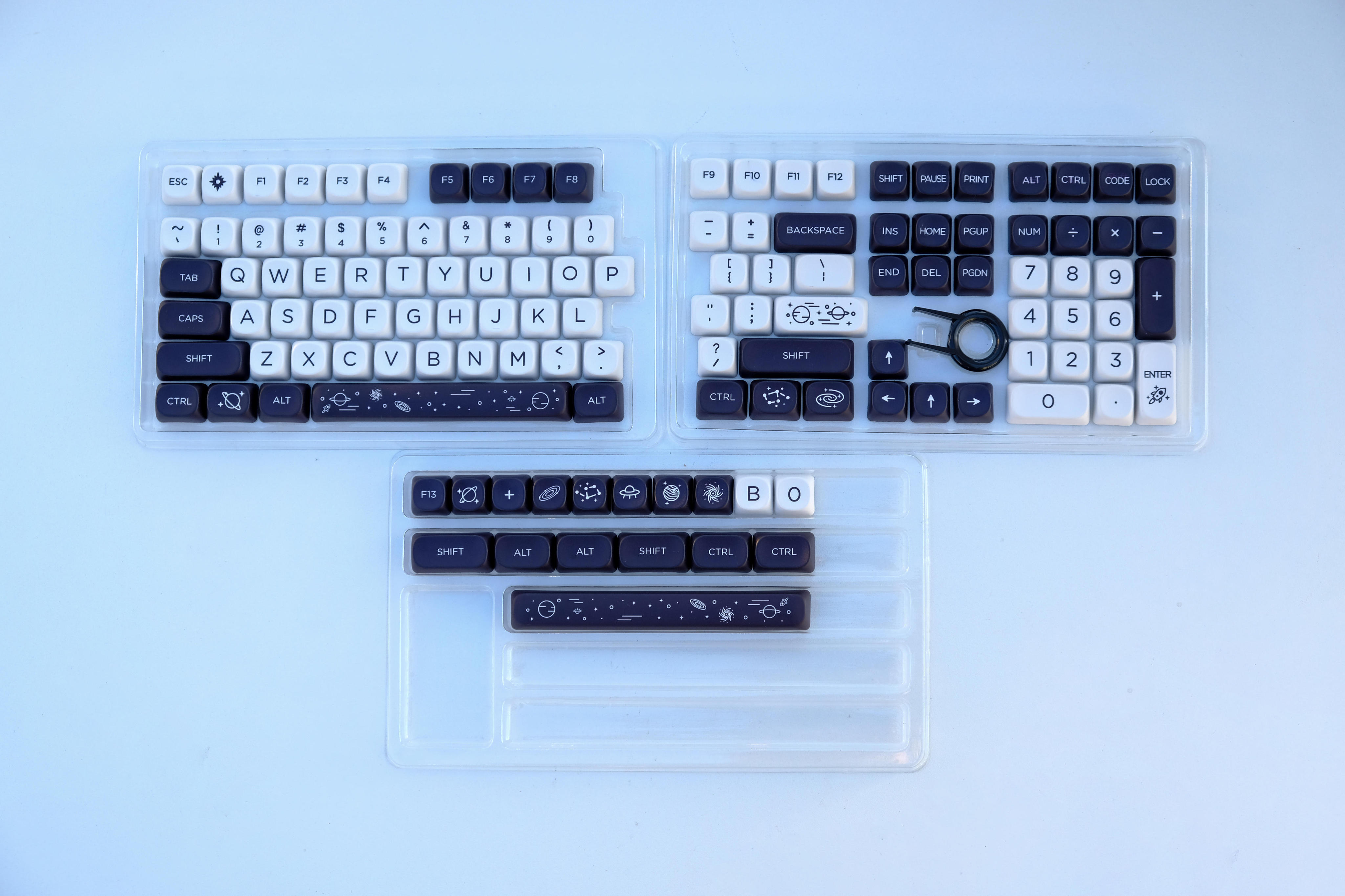 GMK White Galaxy keycaps 126 Keys MOA Profile DYE-SUB Personalized ...