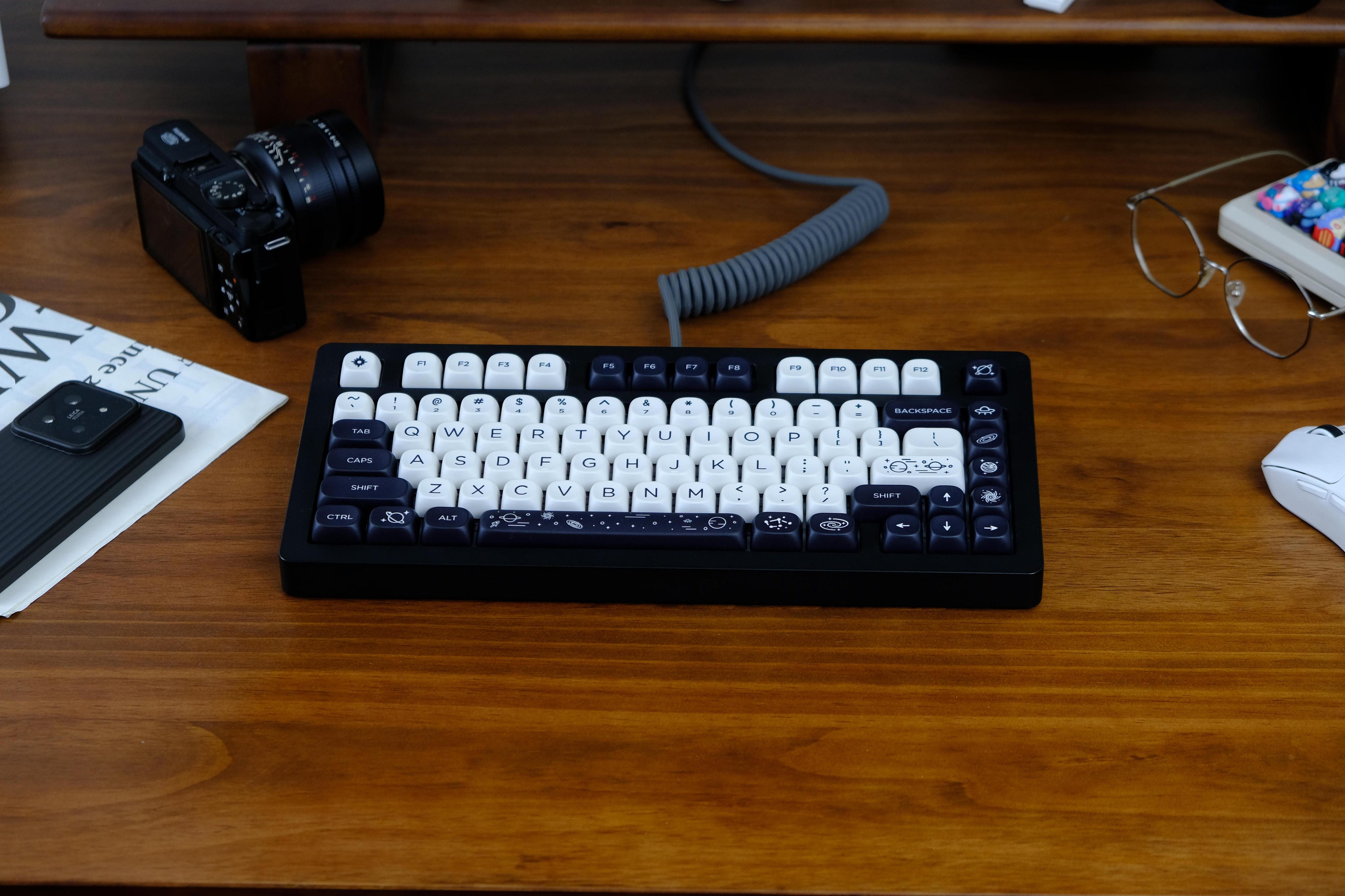 GMK White Galaxy keycaps 126 Keys MOA Profile DYE-SUB Personalized ...