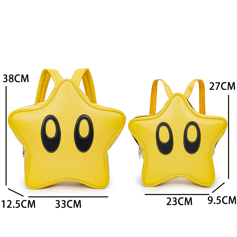 Korean Big-eyed Star Yellow Backpack Hot Girl Y2K Millennium Sweet Cool ...