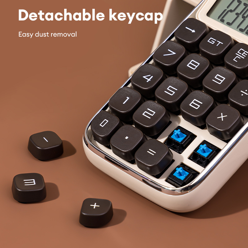 Deli Nusign NS043 Desktop Mini Electronic Calculator Mechanical ...