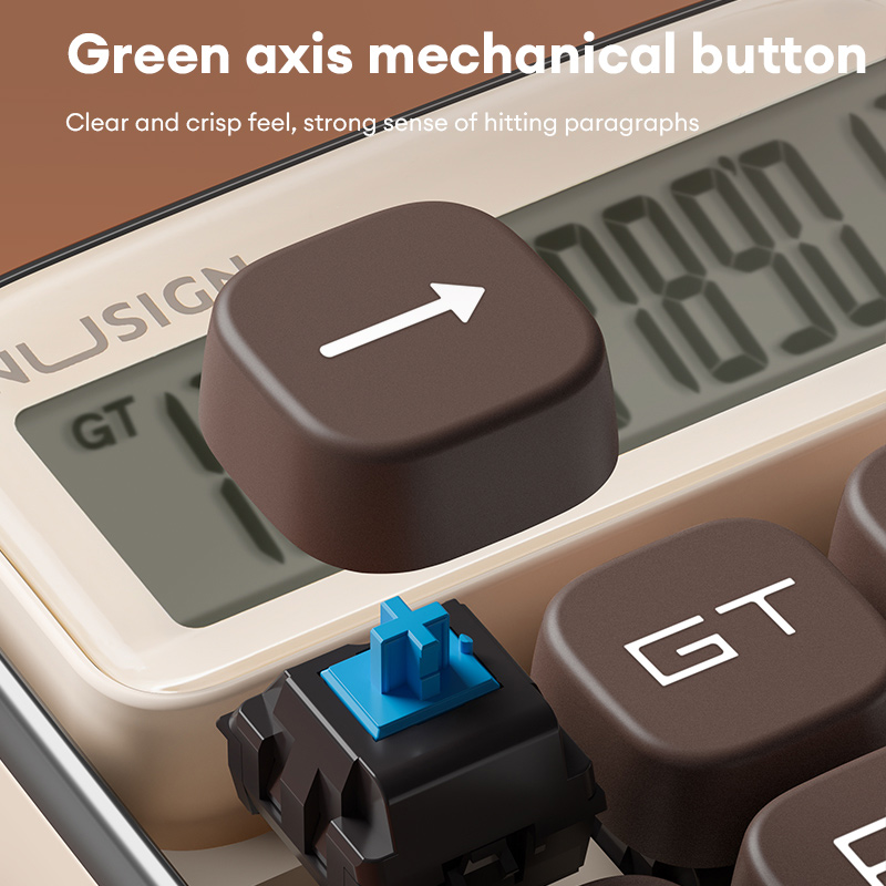 Deli Nusign NS043 Desktop Mini Electronic Calculator Mechanical ...